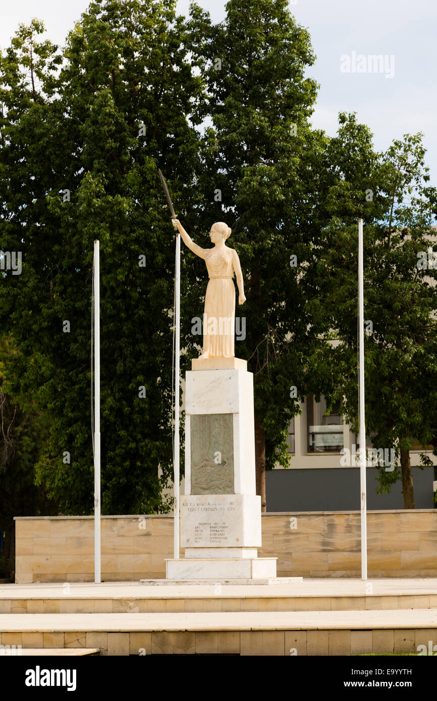 Statue in front of Larnaca Theatre, Larnaca, Cyprus Stock Photo - Alamy