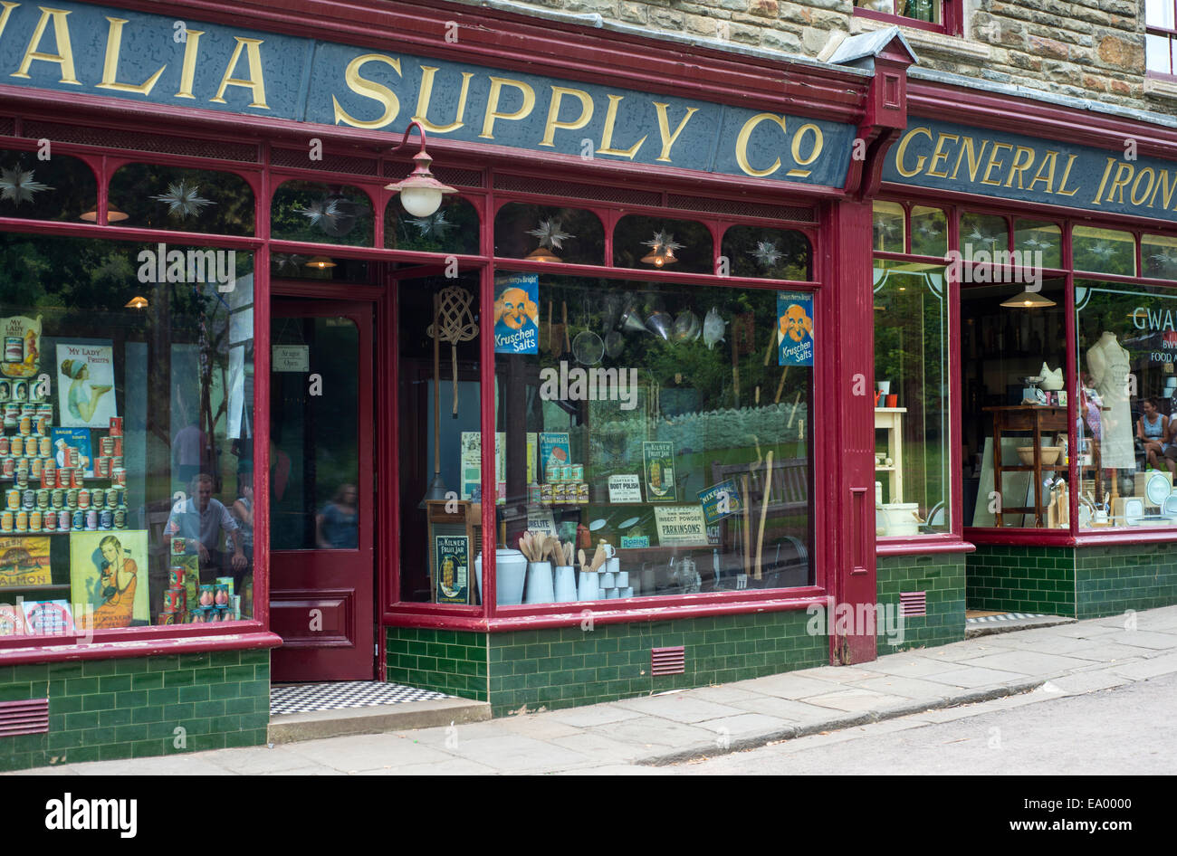 Old-fashioned shops at St Fagans National History Museum in Cardiff ...