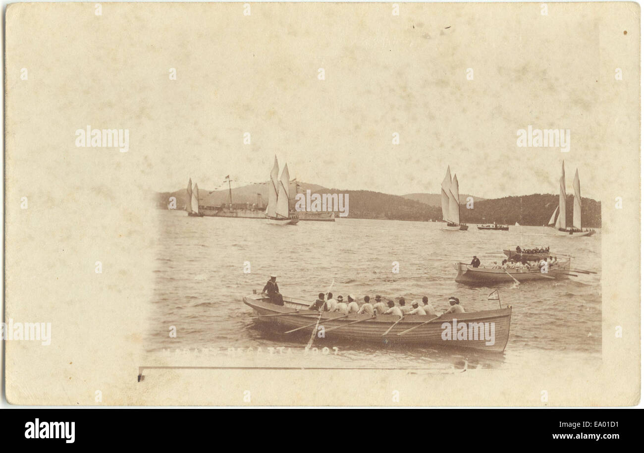 A collection of photographs showcasing the Royal Hobart Regattas, held ...