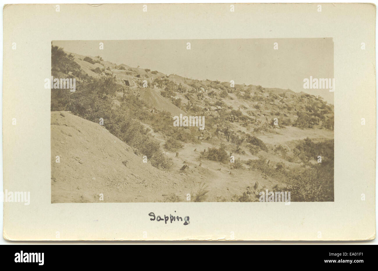 This image captures a sapping operation in the Gallipoli campaign ...
