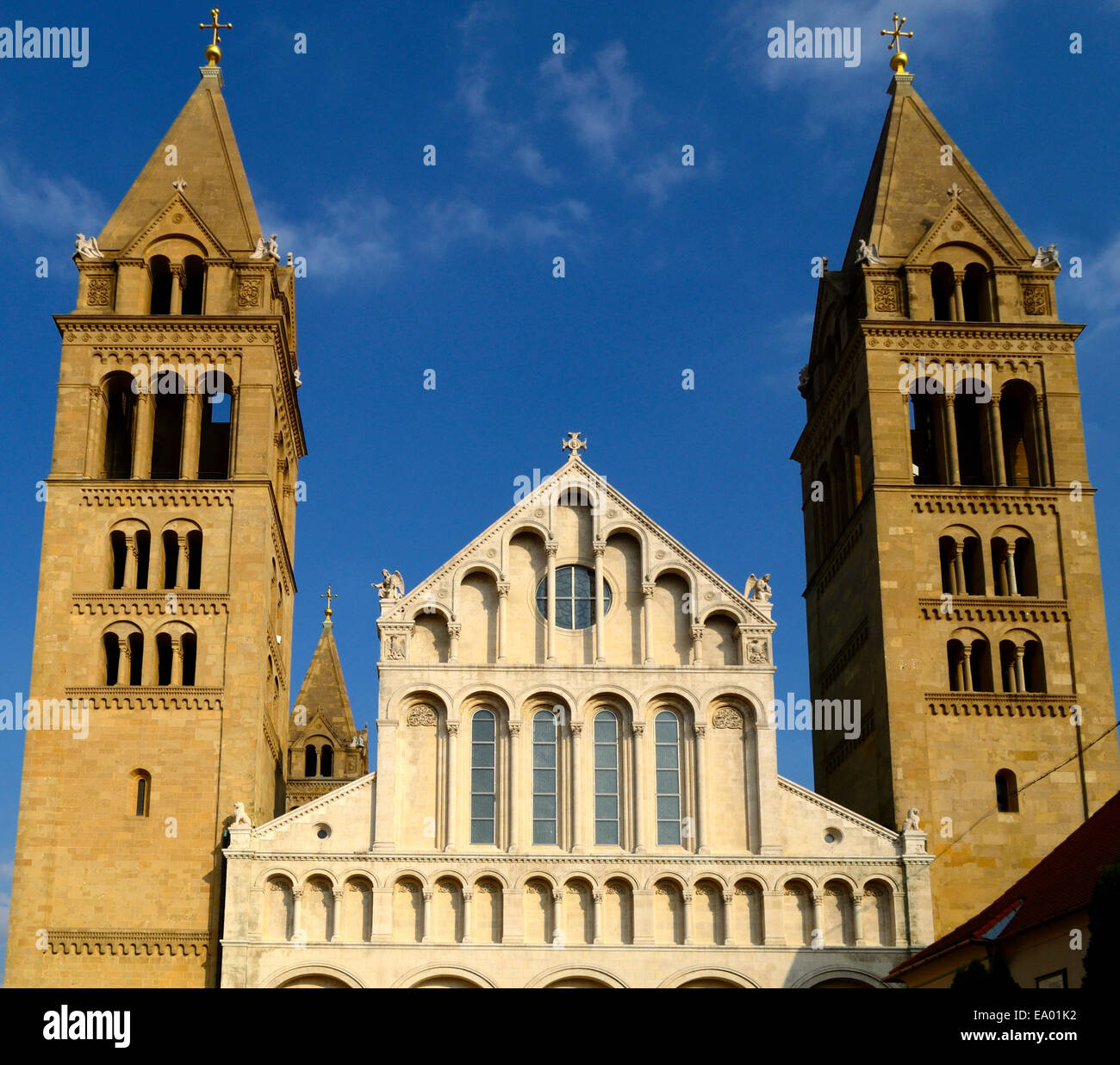St. Peter and Paul Basilica at Dom Ter square, Pecs Hungary Baranya ...