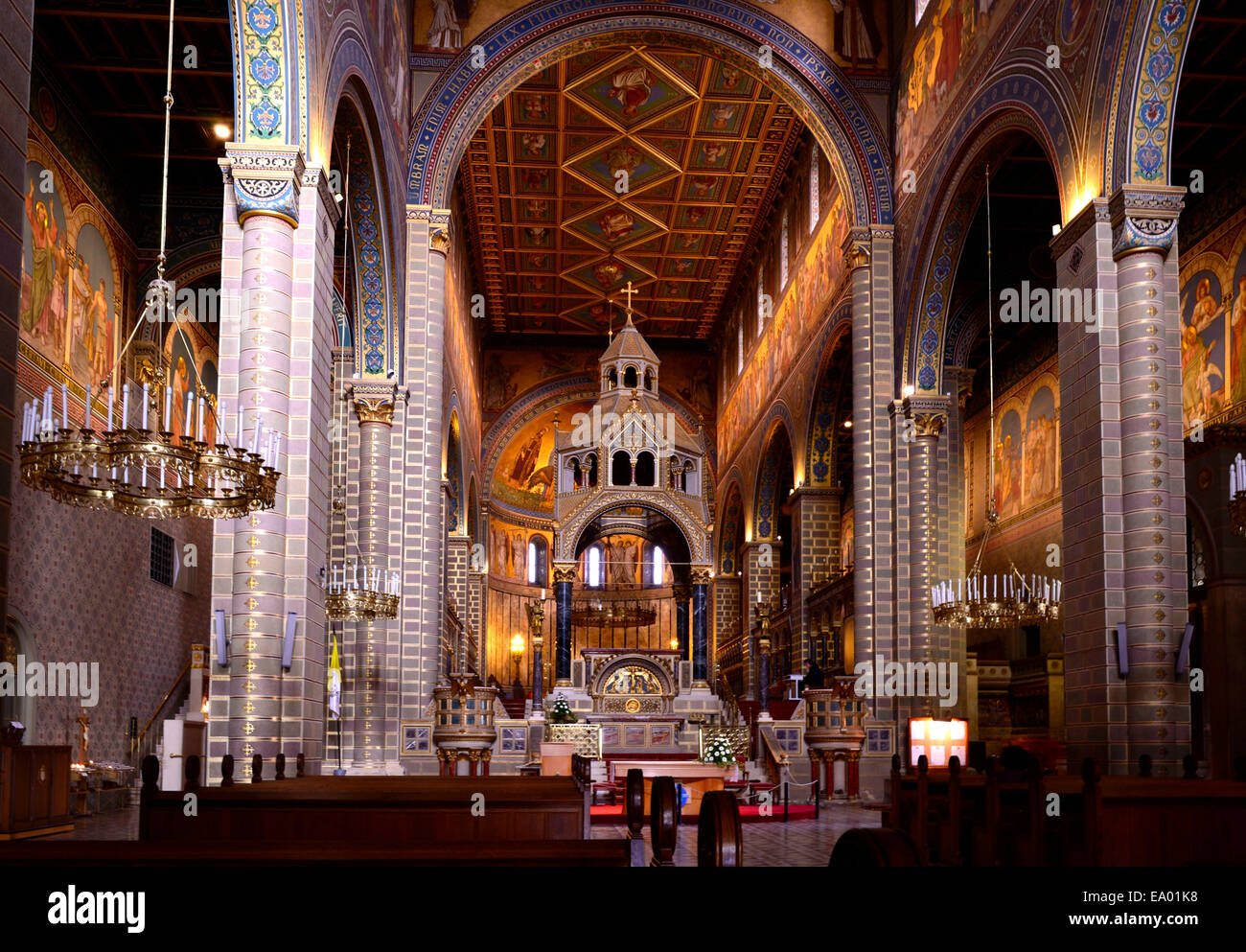 St. Peter and Paul Basilica at Dom Ter square, Pecs Hungary Baranya ...
