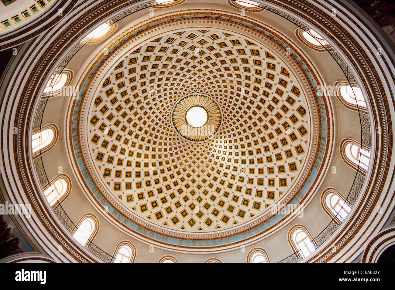 Interior View Of The Dome Of The Rotunda Of St Marija Assunta, Mosta, Malta Stock Photo - Alamy
