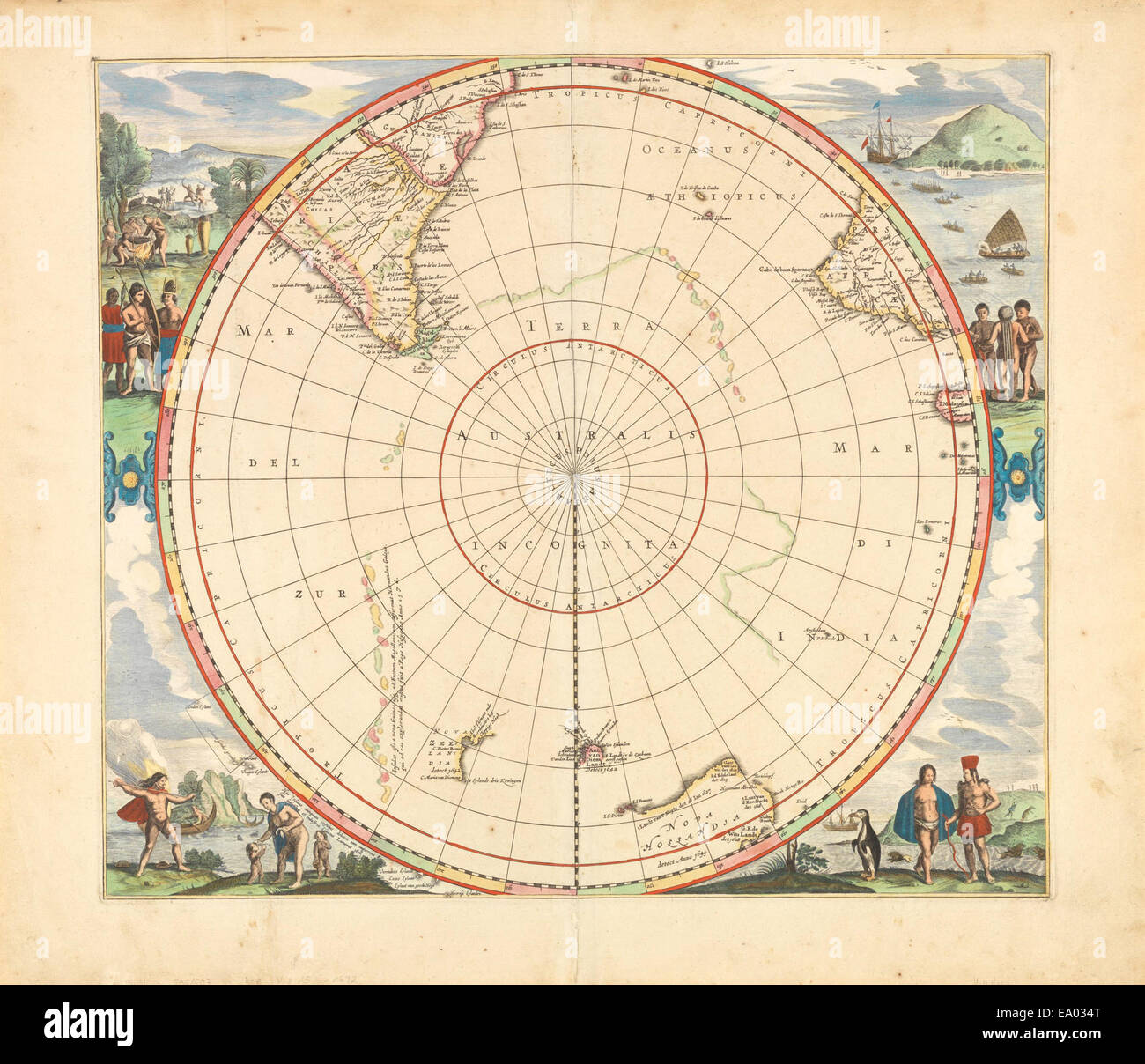 Polar region in world map hi-res stock photography and images - Alamy