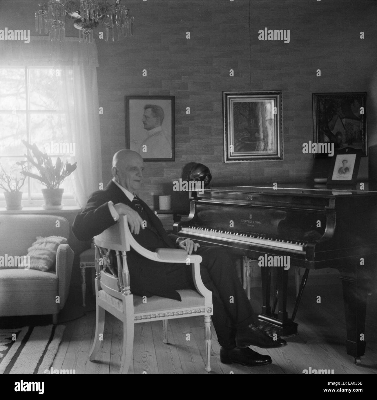 A photograph taken by Santeri Levas at Ainola, the residence of composer Jean Sibelius Stock ...