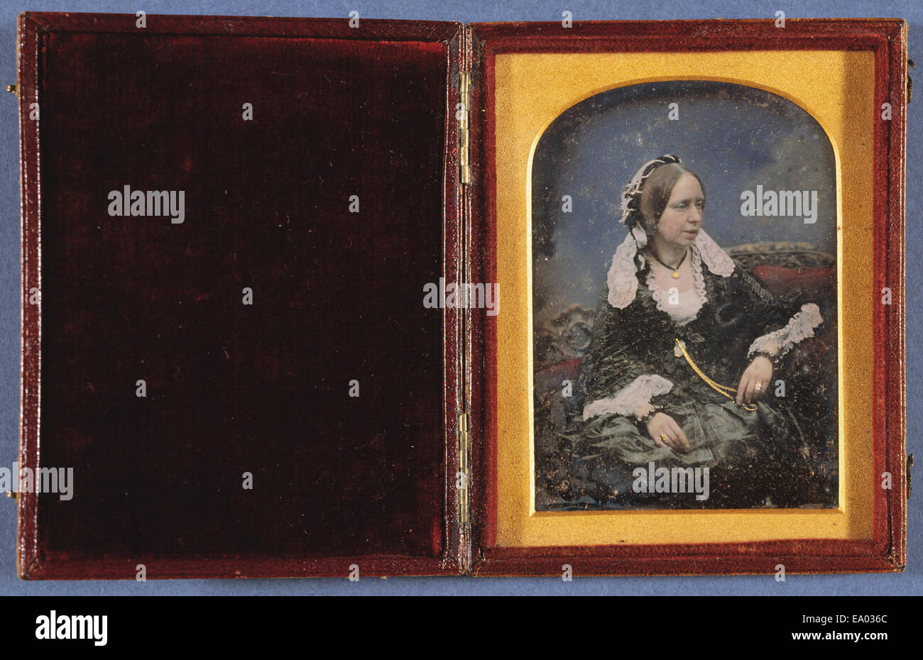 A daguerreotype photograph by Antoine Claudet depicting a portrait of a ...