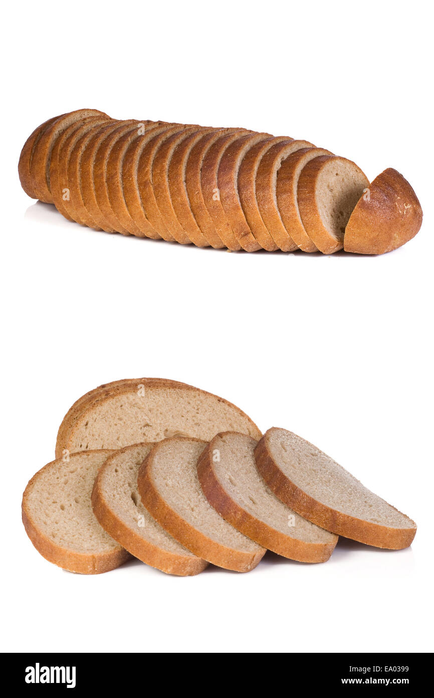 isolated cutting loafs of bread Stock Photo - Alamy