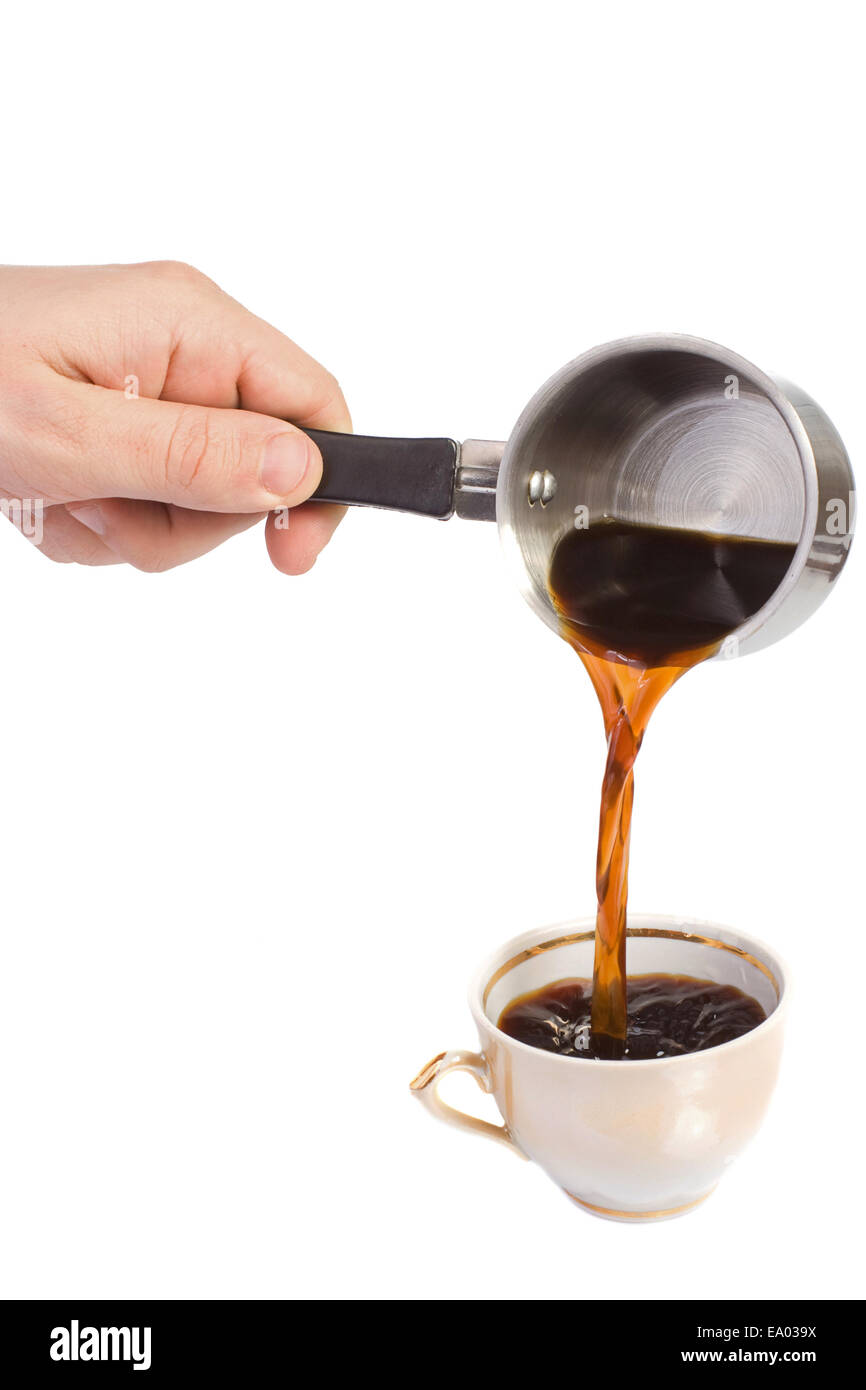isolated hand holding coffee pot Stock Photo - Alamy