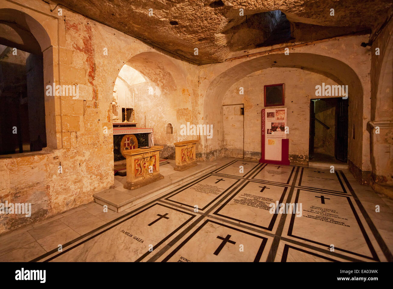 Tomb Galleries St Paul's Church, Rabat, Malta Stock Photo - Alamy