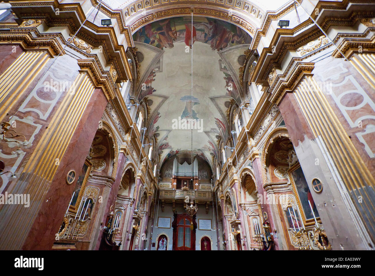 Interior Of St Paul's Church, Rabat, Malta Stock Photo - Alamy