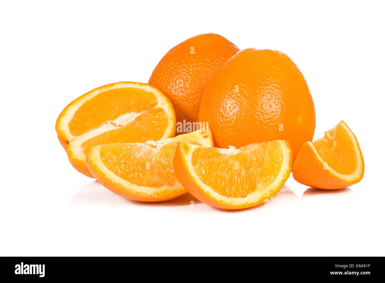 Two mandarin oranges Cut Out Stock Images & Pictures - Alamy