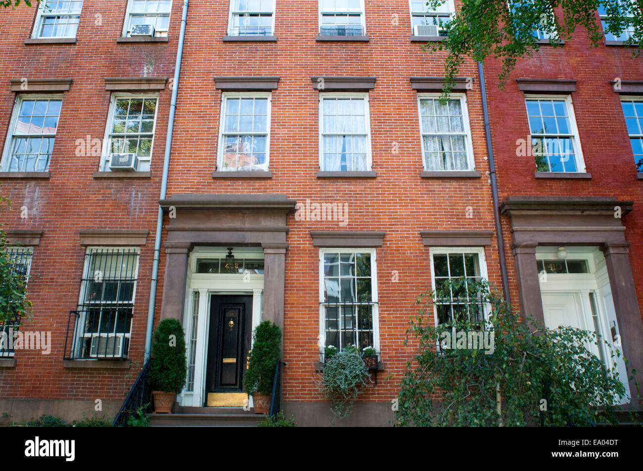 Chelsea buildings facades, New York. Graphical and abstract. Chelsea is ...