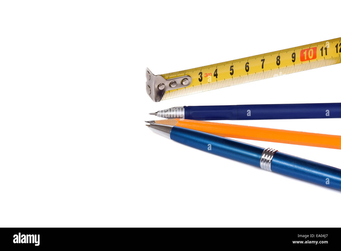 set of pens and pencil on white Stock Photo - Alamy