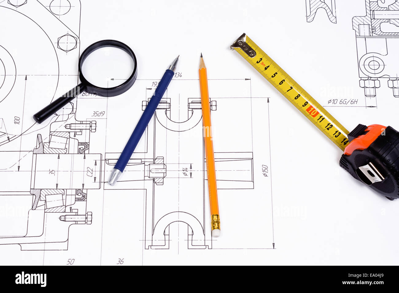 Engineering drawing steel shaft hi-res stock photography and images - Alamy
