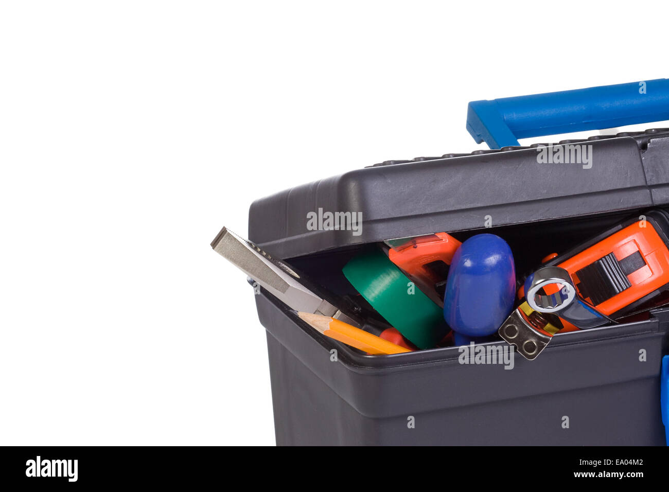 isolated plastic box with tools Stock Photo - Alamy