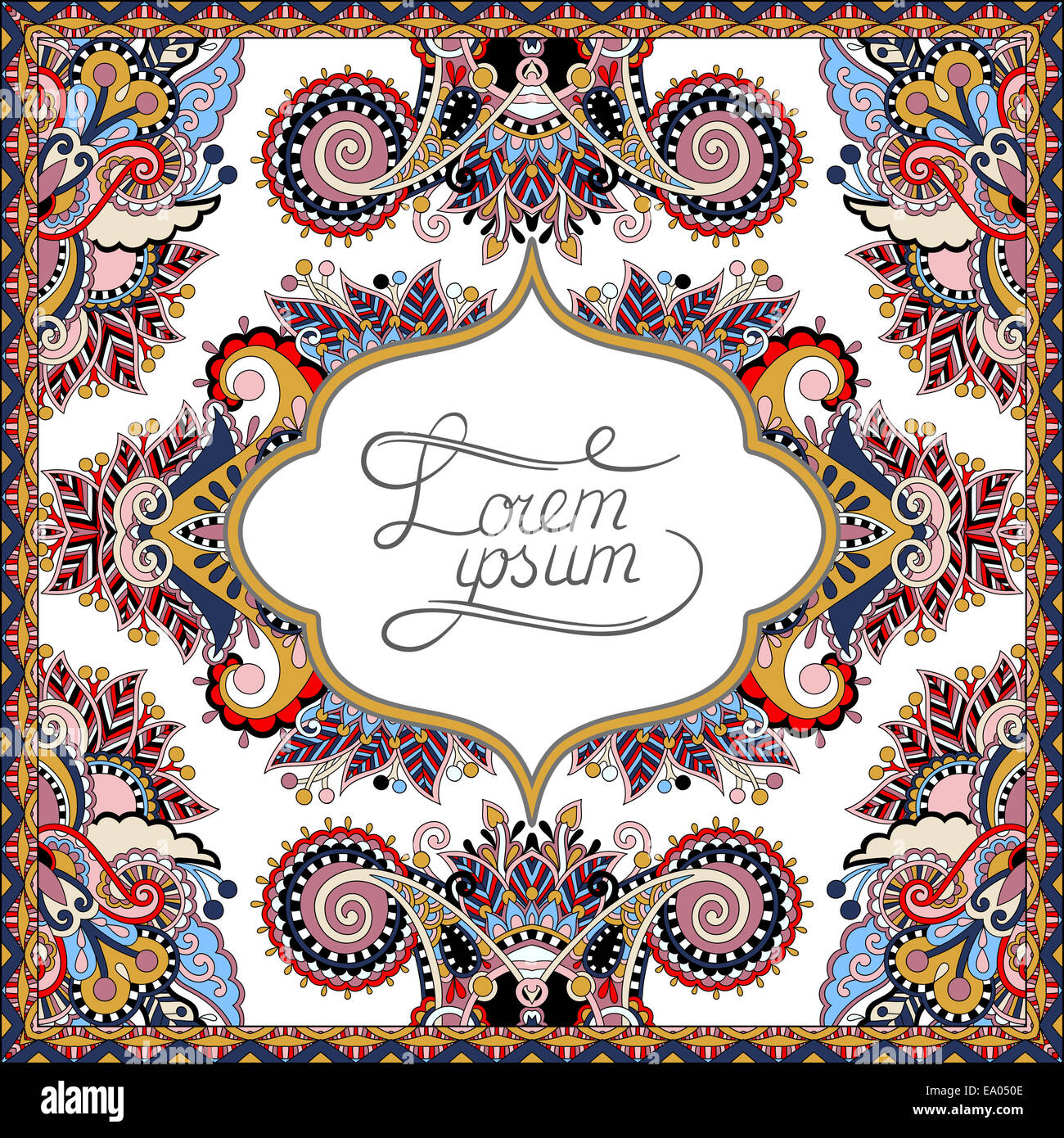 decorative pattern of ukrainian ethnic carpet design Stock Photo - Alamy