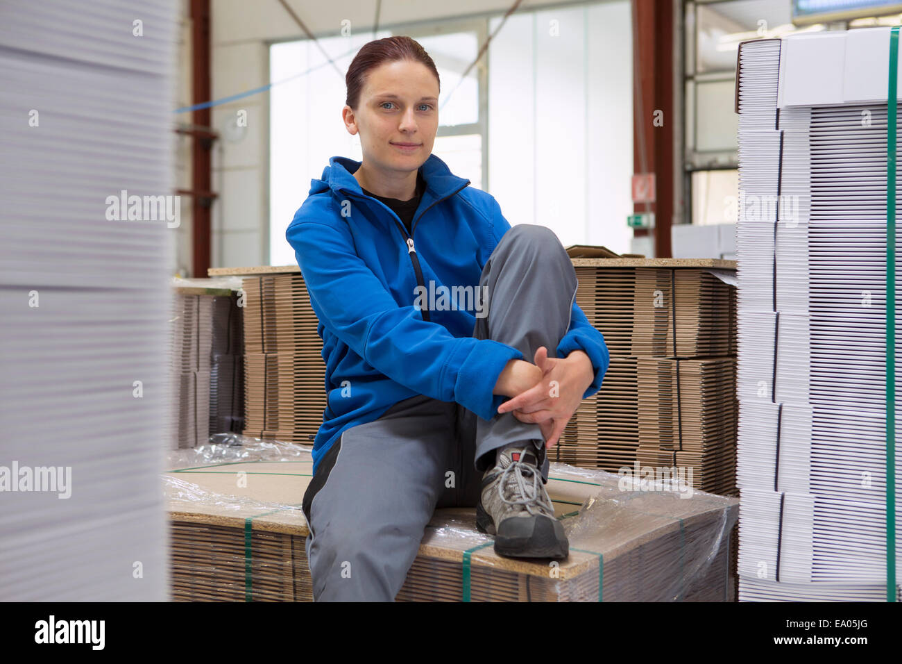 Portrait of factory worker Stock Photo - Alamy