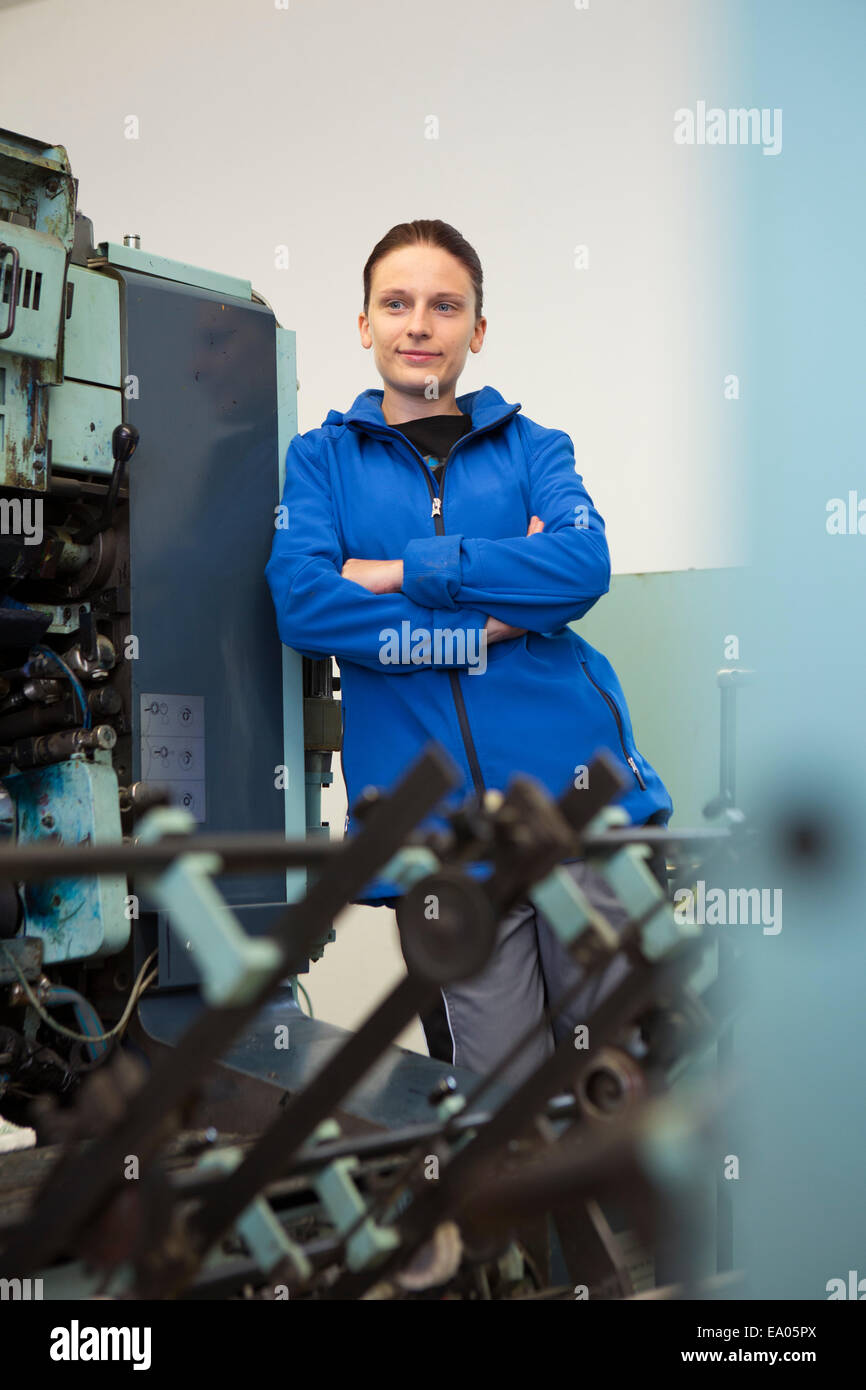 Portrait of factory worker Stock Photo - Alamy