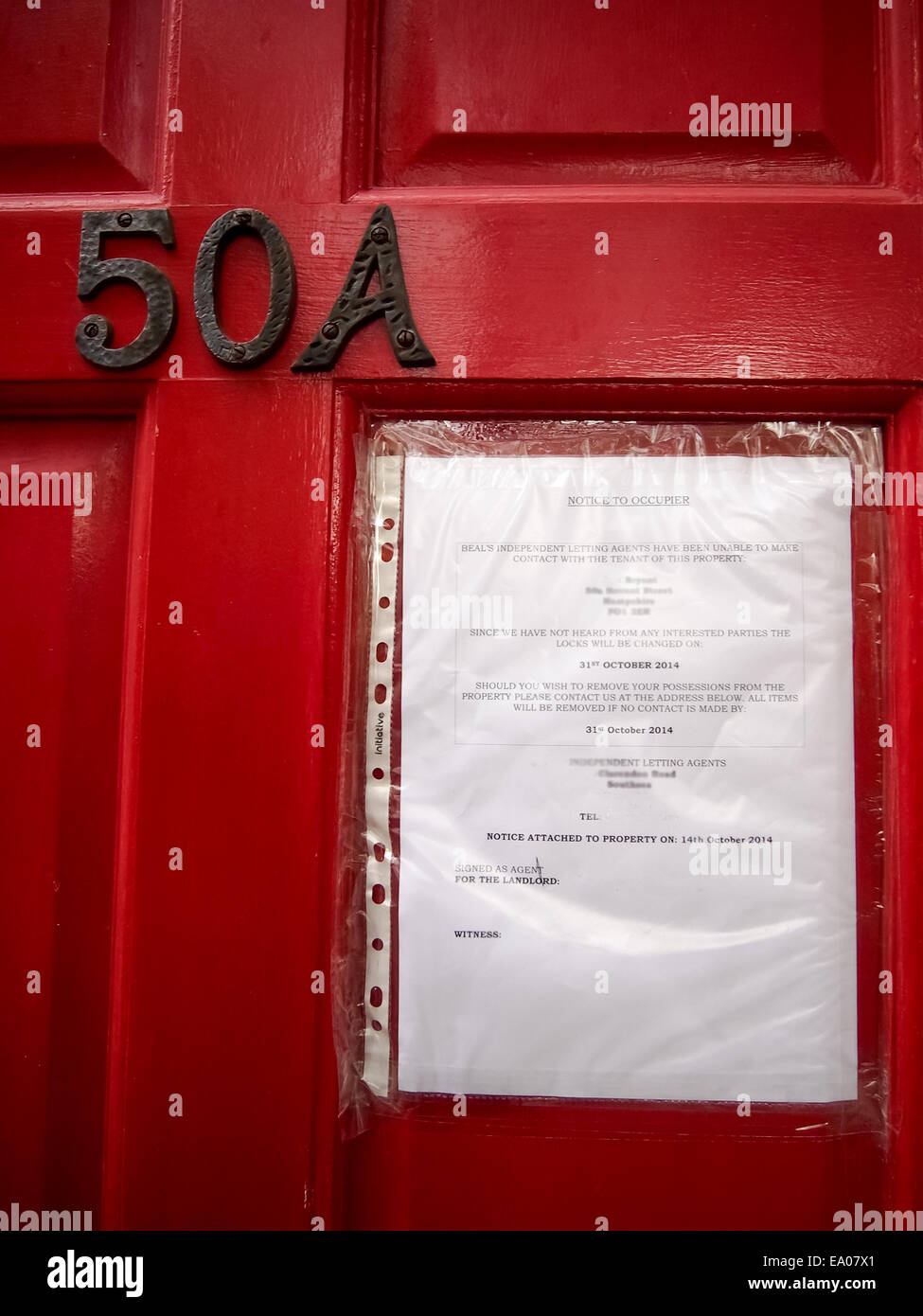 Eviction notice sign hi-res stock photography and images - Alamy