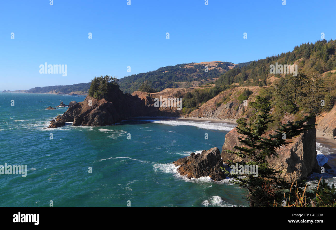 The Oregon Coast - Looking north from Arch Rock Picnic Area, Oregon ...