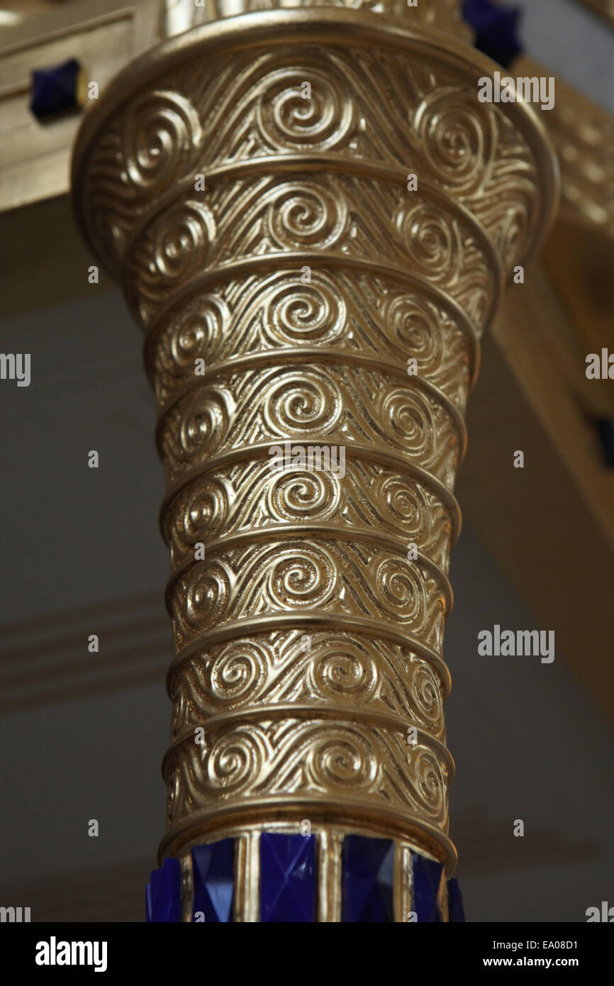 Art Nouveau column designed by Otto Wagner in the Steinhof Church in ...