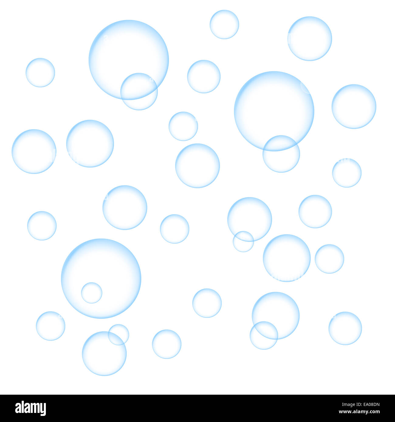 Blue Bubbles on isolated background Stock Photo - Alamy