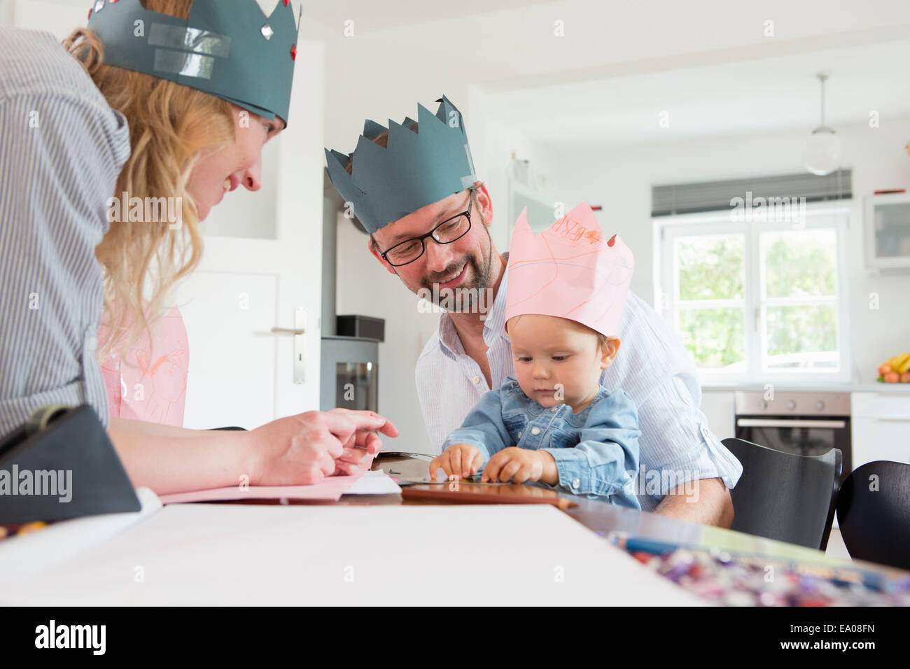Baby wearing crown hi-res stock photography and images - Alamy