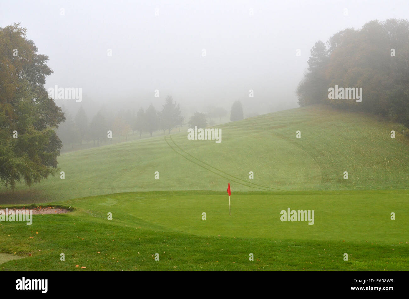 Dalmuir Park Golf Club covered in an early morning mist Stock Photo - Alamy
