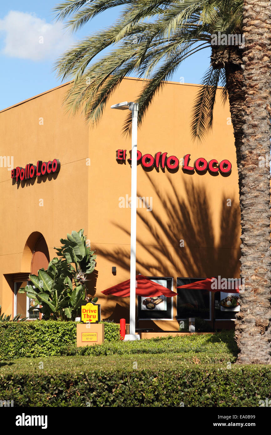 Exterior of an El Pollo Loco (The Crazy Chicken) Mexican fast food ...