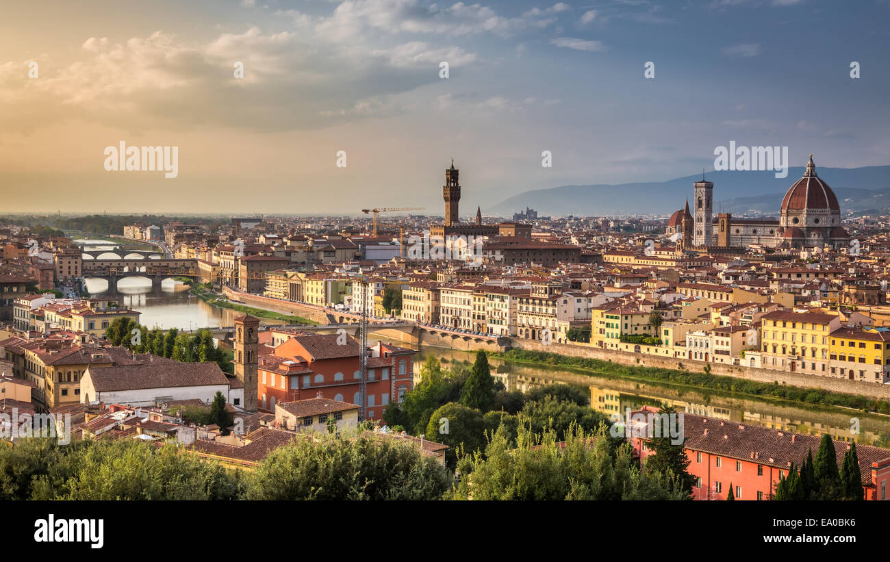 Sunset over Florence, Italy Stock Photo - Alamy