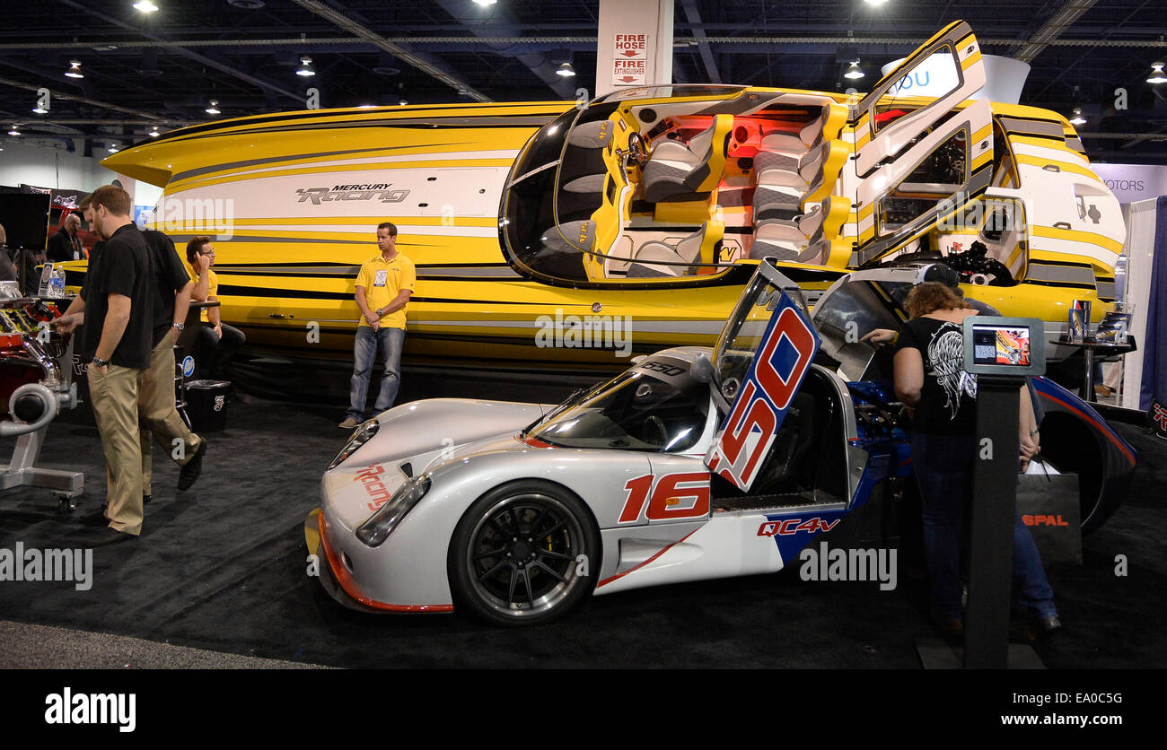 Las Vegas, Nevada, USA. 4th November, 2014. A Mercury race boat on ...