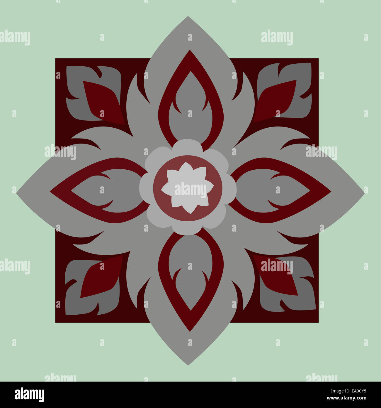 Illustration line Thai art pattern Stock Photo - Alamy