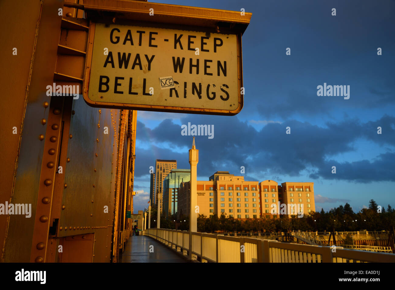Gate keep away when bell rings hi-res stock photography and images - Alamy