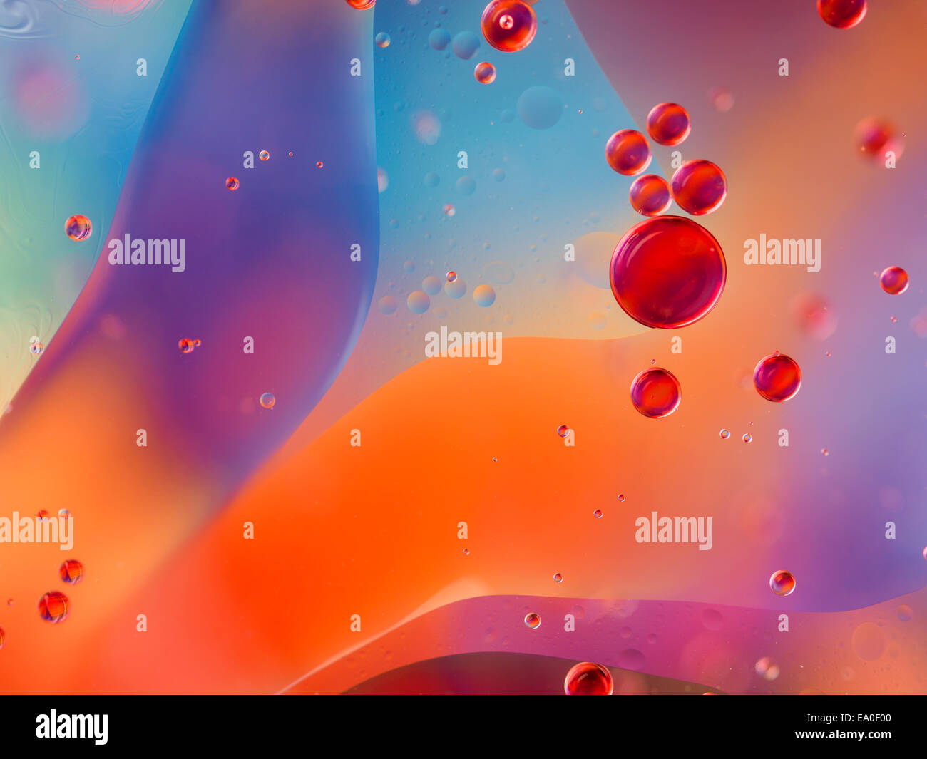 oil on water surface with colorful gradient blurred background Stock ...