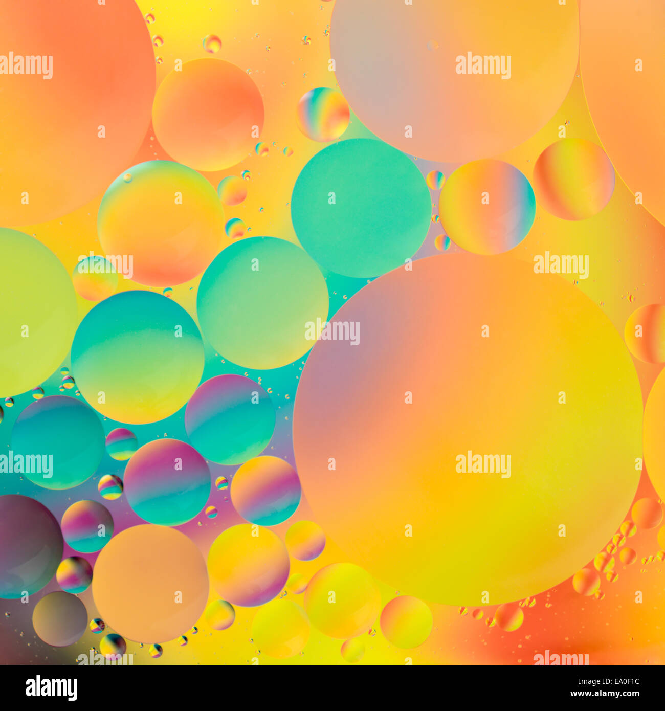 oil drops on water with colorful gradient background Stock Photo - Alamy