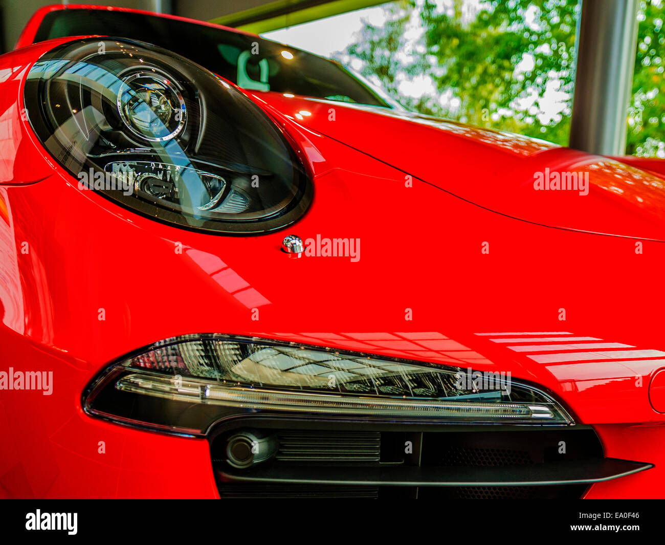 Porsche 911 998 Carrera, red, front light cluster macro view Stock ...