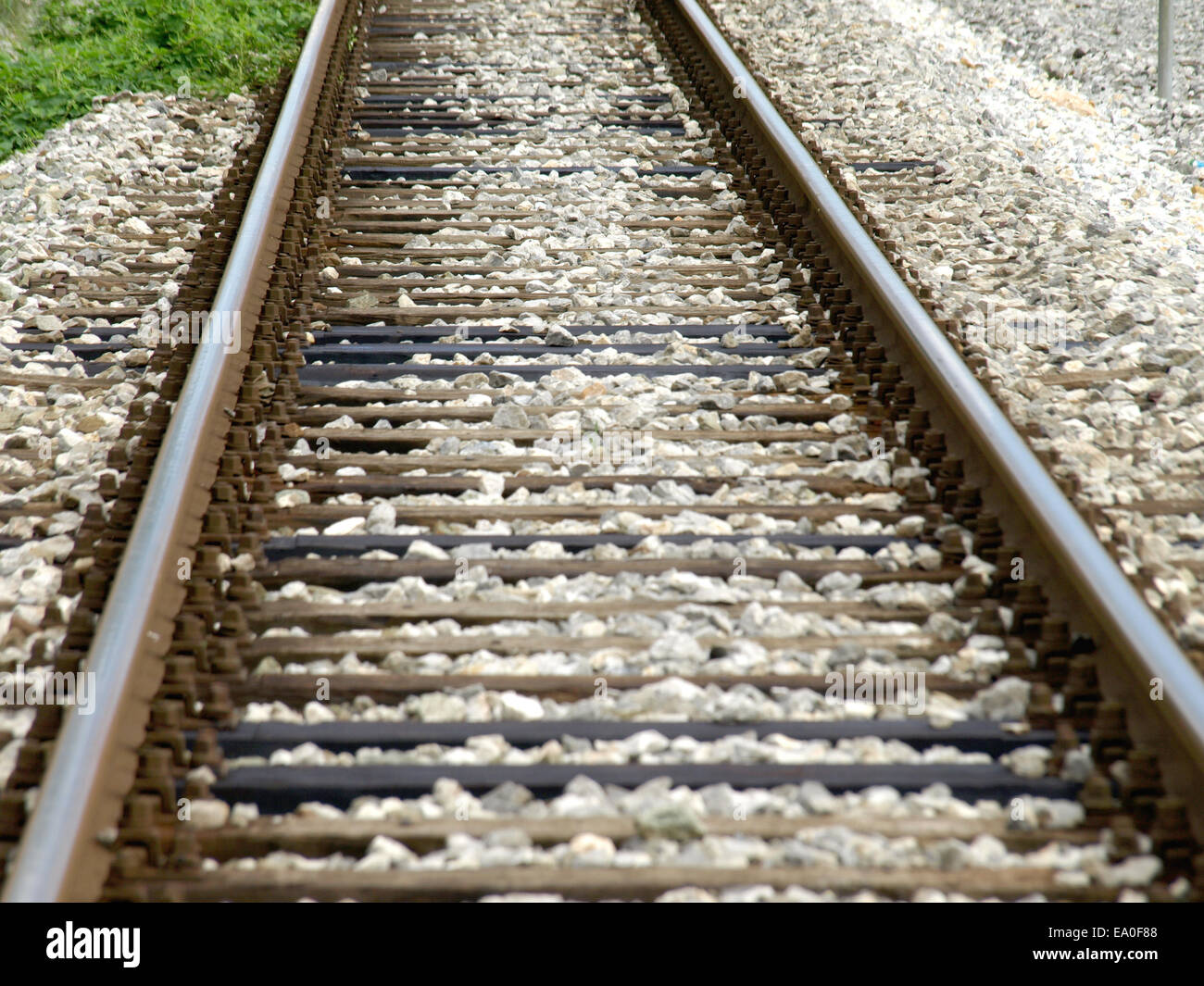 railroad tracks leading to an infinite distance Stock Photo - Alamy