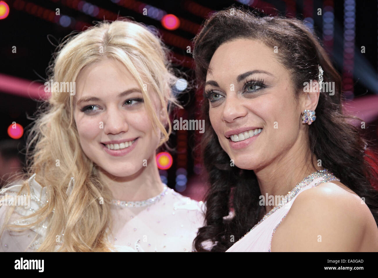 Celebrities performing on stage during the 5th liveshow of Let's Dance ...