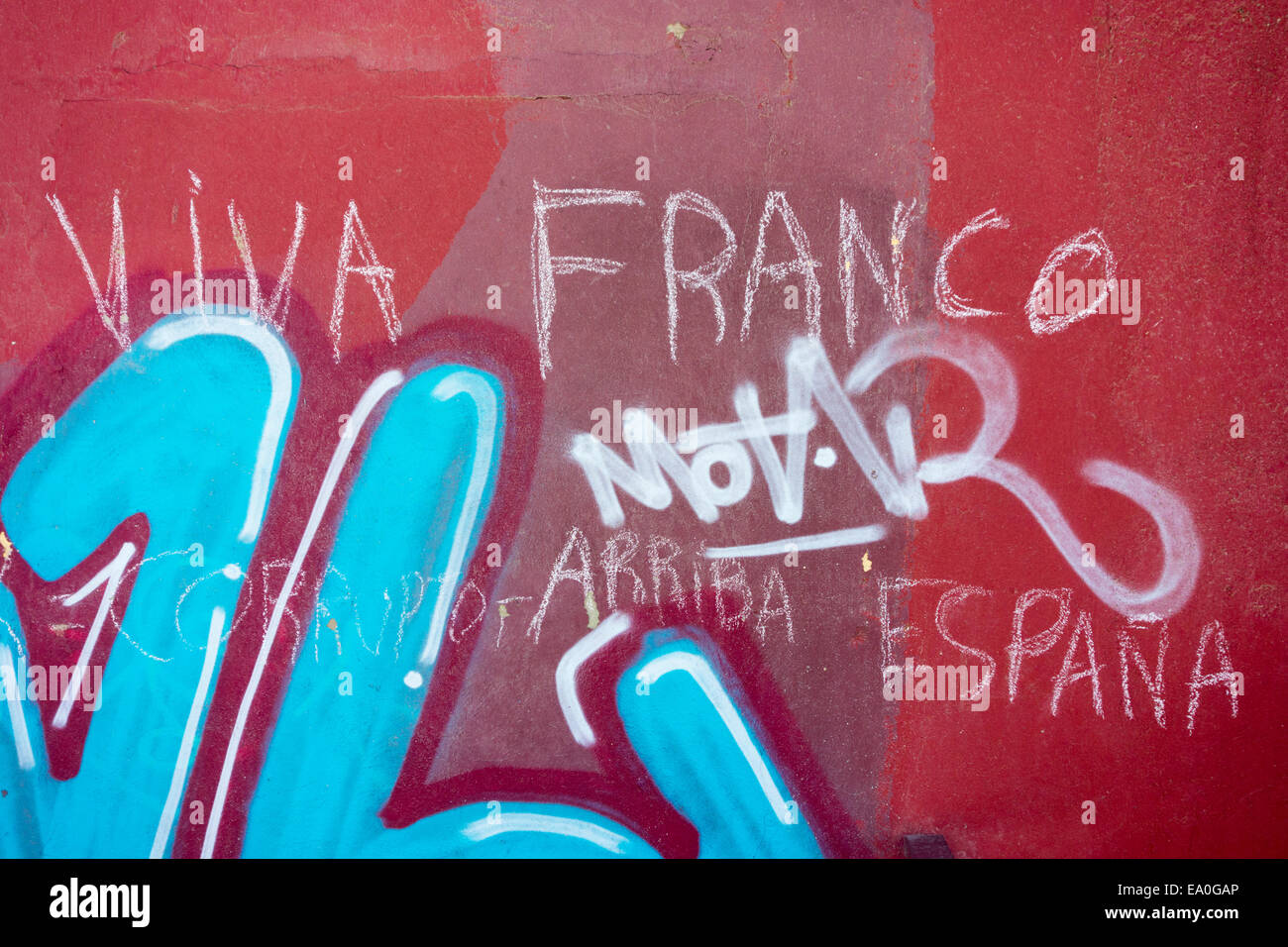 Pro Franco graffiti on wall in Spain Stock Photo - Alamy