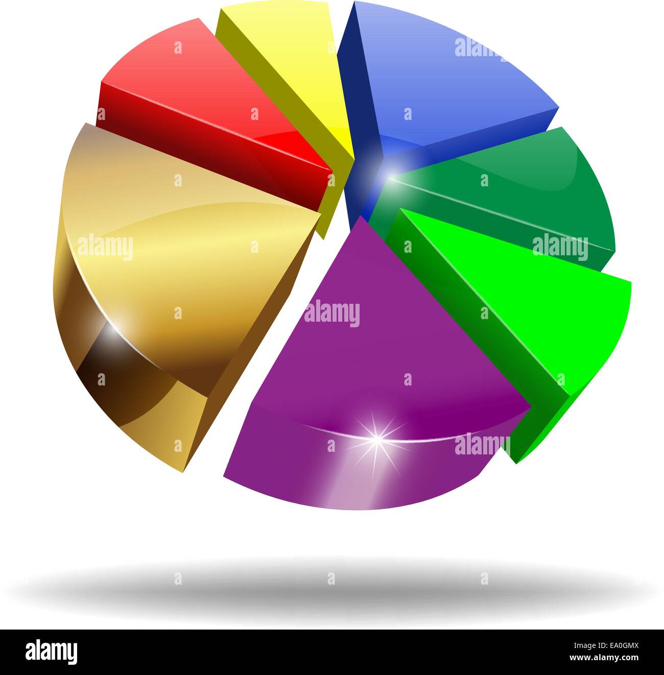 3d pie chart vector vectors hi-res stock photography and images - Alamy