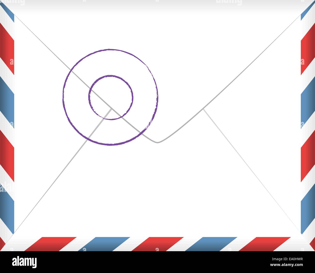 blank airmail letter illustration on white background Stock Vector ...