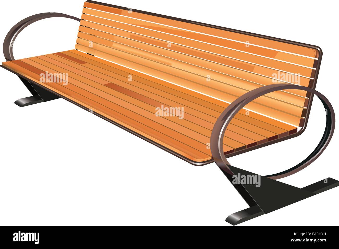 vector wooden bench on white background Stock Vector Image & Art - Alamy