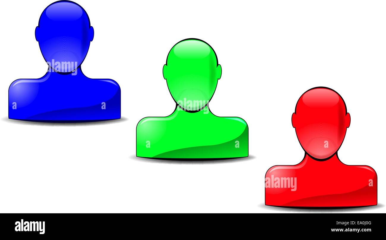 Vector buddy icons on white background Stock Vector Image & Art - Alamy