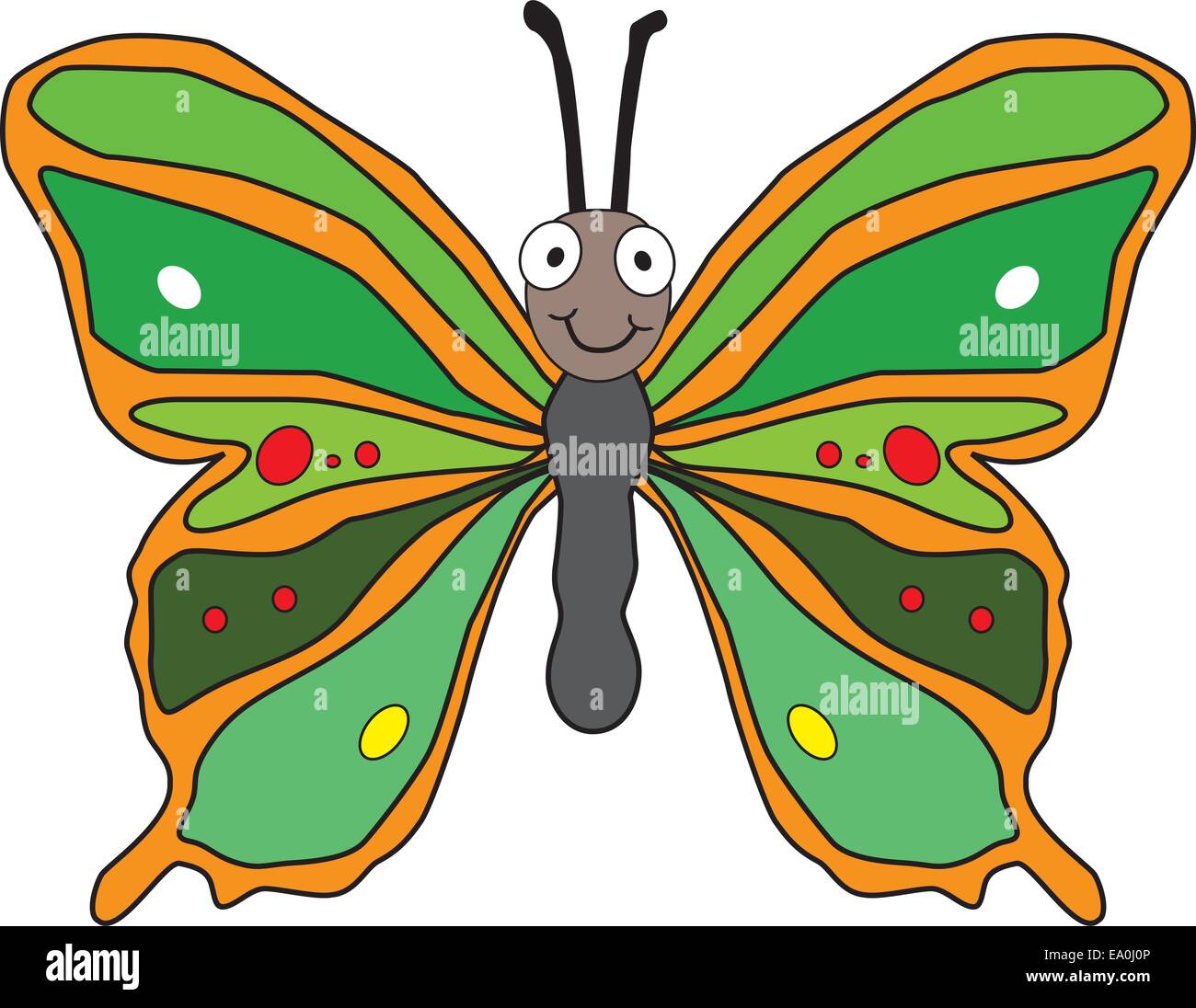 Cute butterfly on spring Stock Vector Images - Alamy