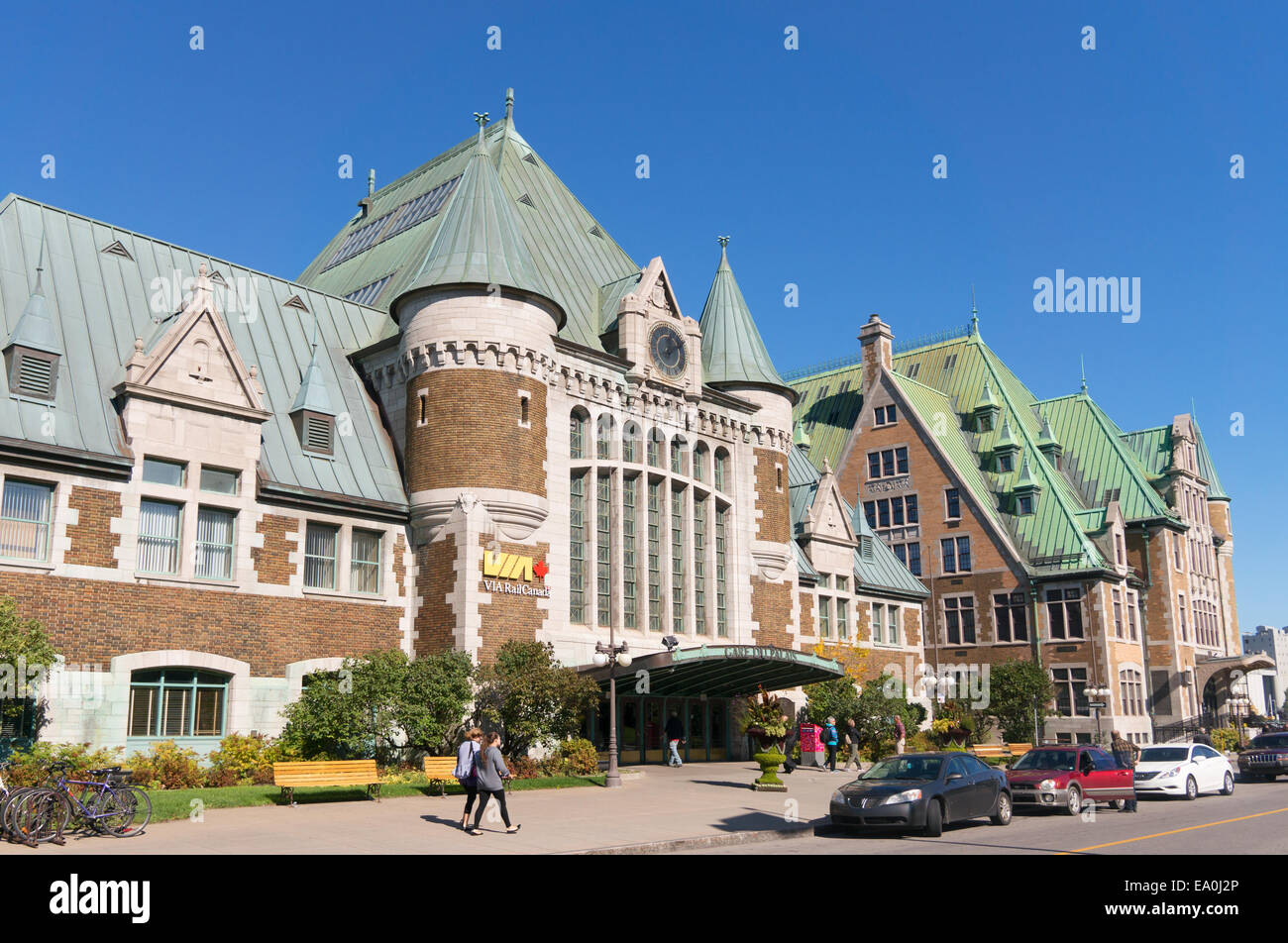 Quebec city train station, Quebec, Canada Stock Photo - Alamy