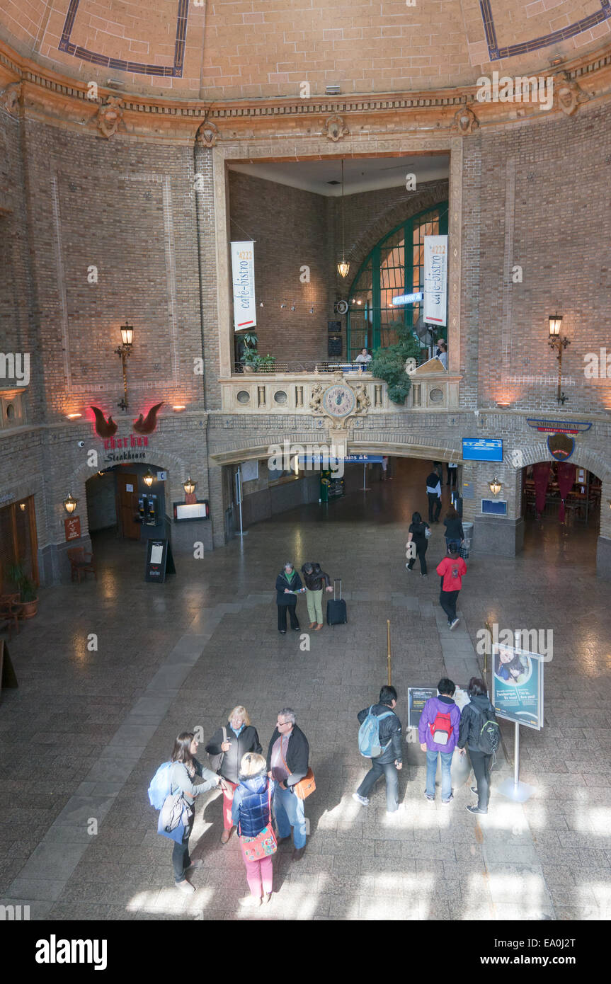Interior view Quebec city train station, Quebec, Canada Stock Photo - Alamy