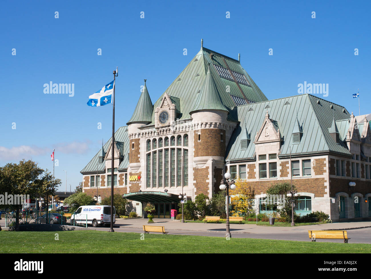 Quebec city train station, Quebec, Canada Stock Photo - Alamy
