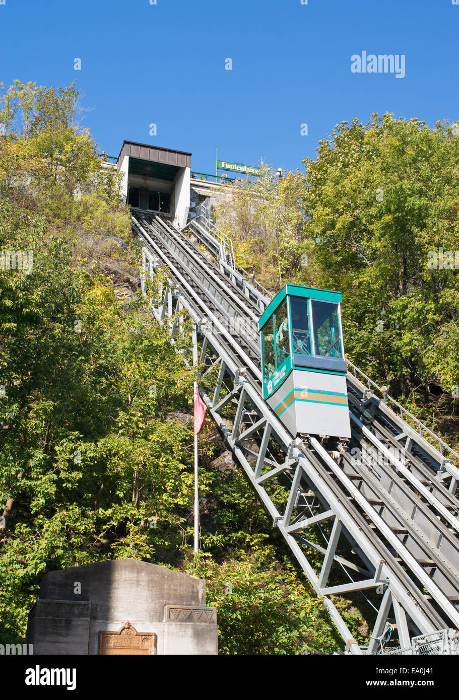 Funiculaire du Vieux-Québec, Quebec City, Quebec, Canada Stock Photo ...