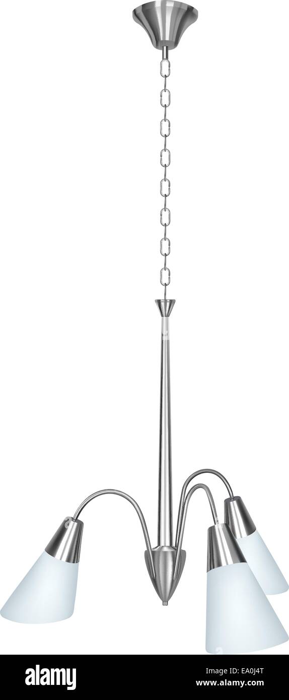 vector realistic chandelier on white background Stock Vector Image ...