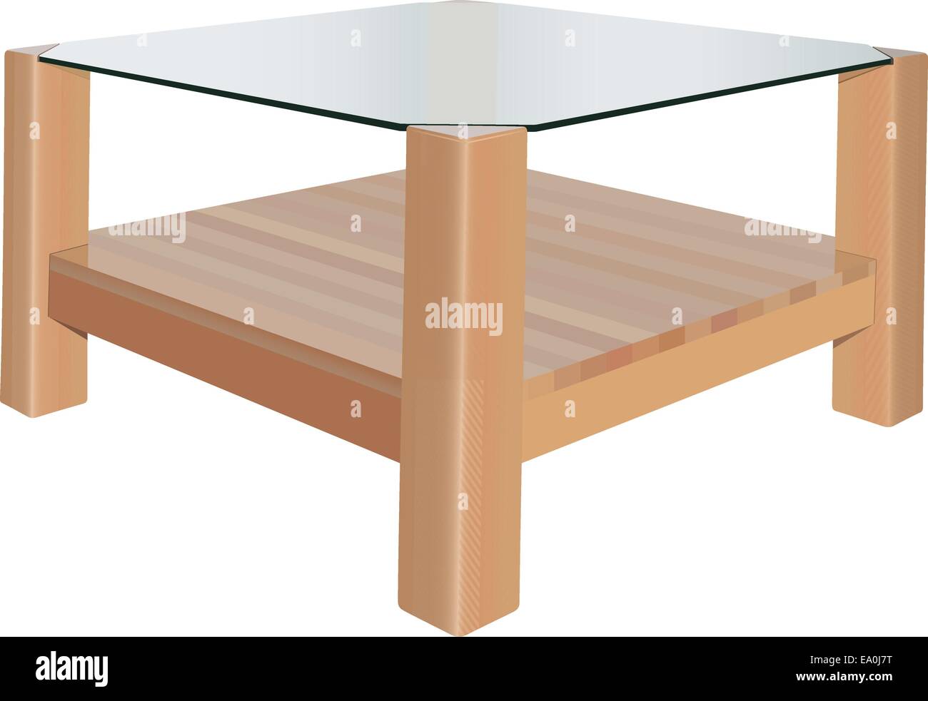 vector realistic coffee table on white background Stock Vector Image ...
